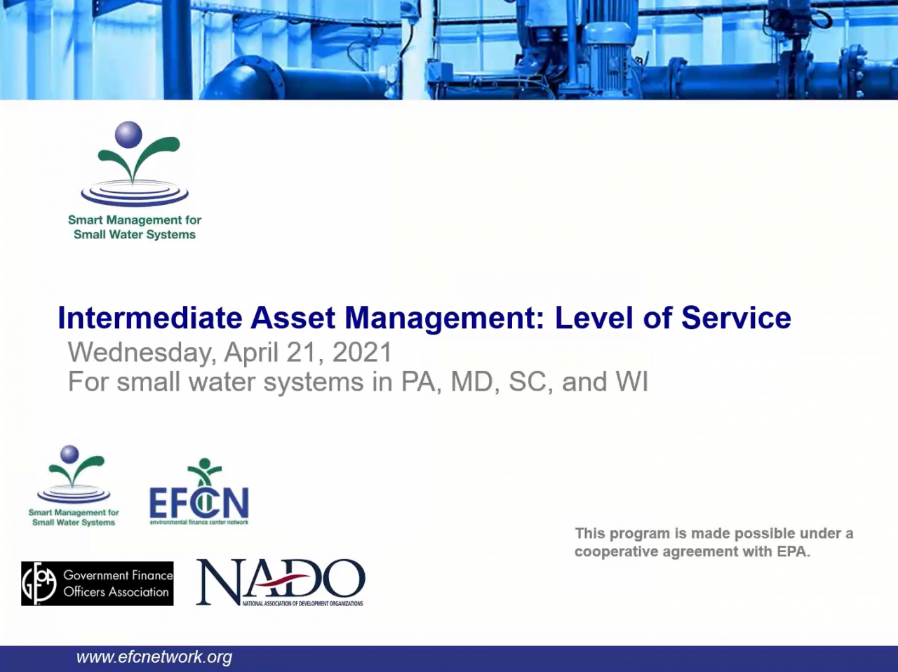 Level of Service for Small Water Systems | Southwest EFC