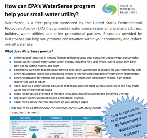 WaterSense Information Sheet for Small Systems – Two Page | Southwest EFC